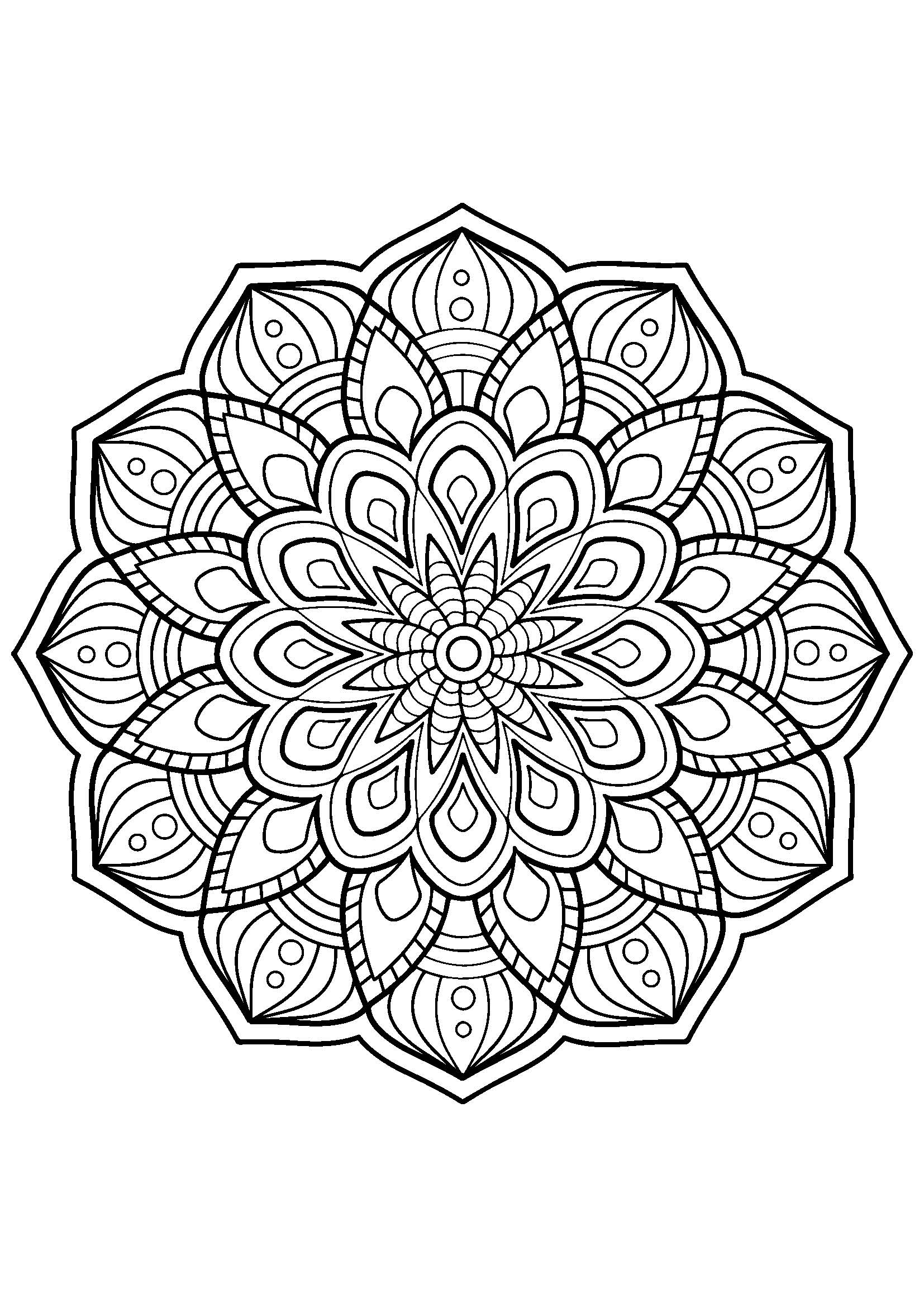 10 coloriages de mandalas classiques pour ado - Citizenkid