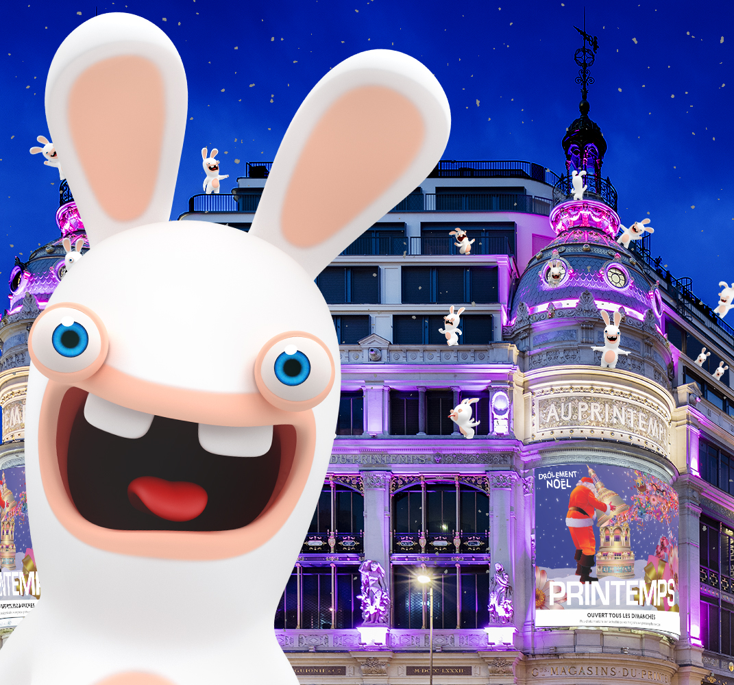 Jeu de piste Lapins Crétins au Printemps Haussman (Paris) en famille ...